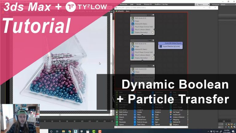 3ds Max + TyFlow TUTORIAL: Dynamic Boolean and Particles - 3dsMaxTutorial.com