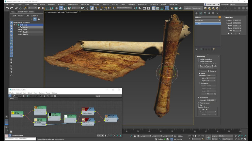 3DS Max Paper Scrolls - 3dsMaxTutorial.com